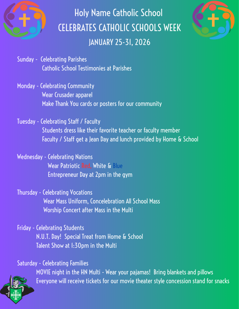 Catholic Schools Week – Holy Name Catholic School