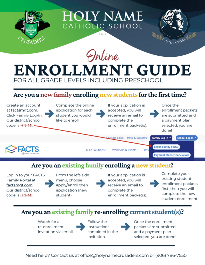 Enrollment is open! – Holy Name Catholic School